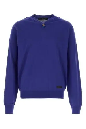 Versace Silk Blend Sweater - Blue