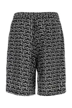 Burberry Printed Silk Bermuda Shorts