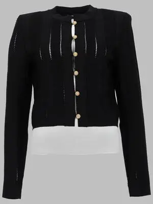 Balmain Cardigan Corto In Maglia