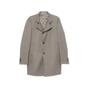 Tagliatore Grey Coats Single Breasted Coats - Gray
