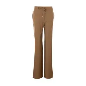 Max Mara Corone Wool Canvas Jogging Trousers - Brown