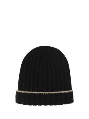 Brunello Cucinelli Cashmere Beanie Hat - Black