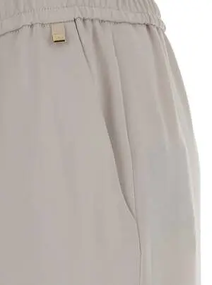 Herno Beige Pants With Elastic Waist In Tech Fabric For