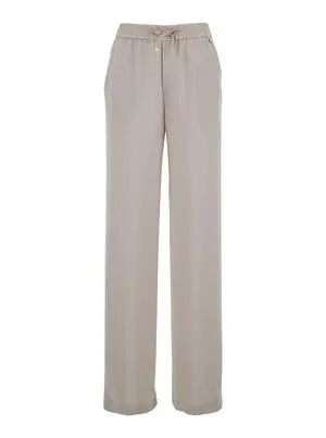 Herno Elastic Waist Tech Fabric Pants - Cream