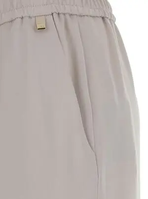Herno Elastic Waist Tech Fabric Pants - Cream
