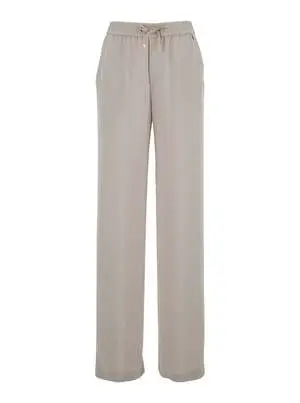 Herno Elastic Waist Tech Fabric Pants - Cream