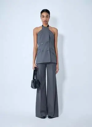 Max Mara Double-breasted Halter Neck Top