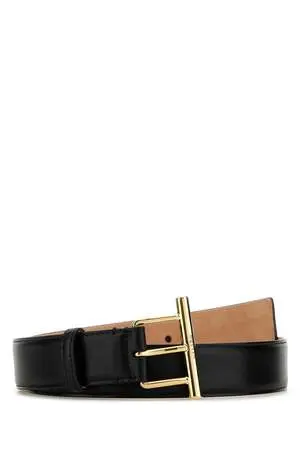 Alexander McQueen Leather Belt - Black
