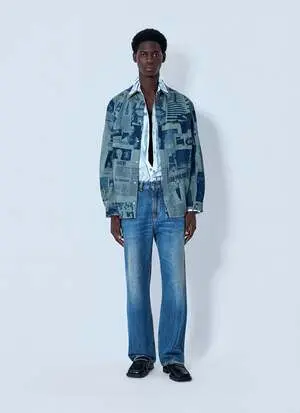 JEAN PAUL GAULTIER Printed Cotton Poplin Shirt