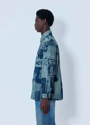 JEAN PAUL GAULTIER Printed Cotton Poplin Shirt