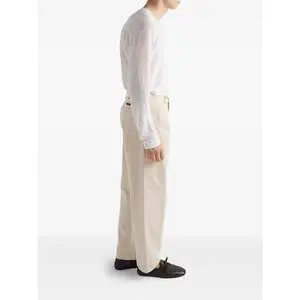 Prada Neutrals Trousers Wide-leg Trousers