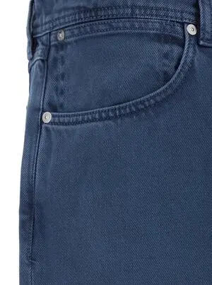 Stone Island Blue Jeans With Five-pocket Design And Logo Patch On The Back In Denim For - Multicolor