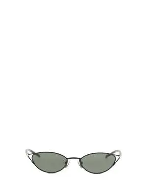 Alexander McQueen Slim Cat-eye Sunglasses With T-bar - Black