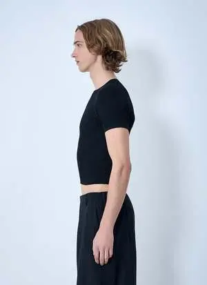 RIER Ribbed Knit Cropped Top