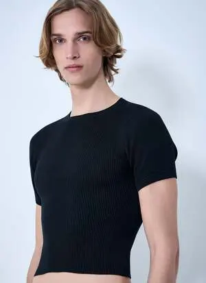 RIER Ribbed Knit Cropped Top