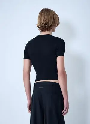 RIER Ribbed Knit Cropped Top