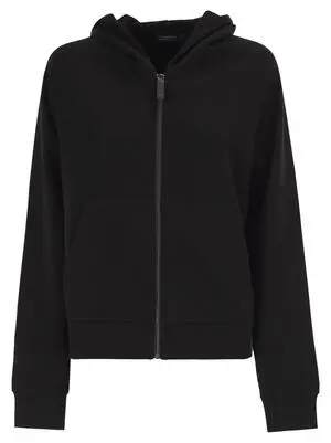 Max Mara Smmmarea Hooded Zip-up Jersey Sweatshirt - Black