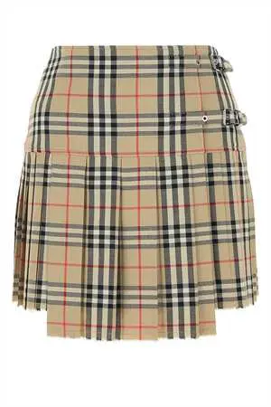 Burberry Embroidered Wool Mini Skirt - Multicolor