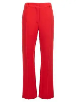 Valentino Garavani Silk Cady Trousers - Red