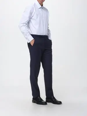 Zegna Classic Striped Poplin Shirt - Blue
