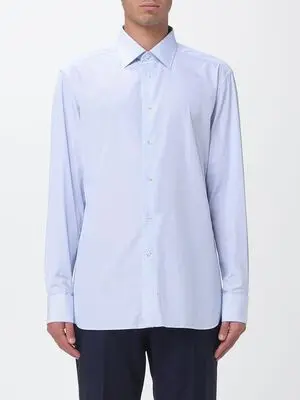 Zegna Classic Striped Poplin Shirt - Blue