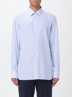 Zegna Classic Striped Poplin Shirt - Blue