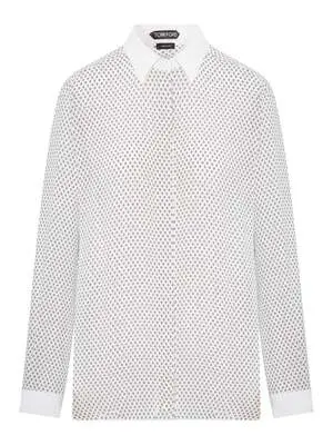 TOM FORD Silk Diamond Print Shirt - Multicolor