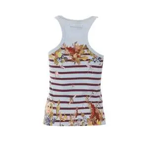 JEAN PAUL GAULTIER Mariniere Grape Printed Tank Top