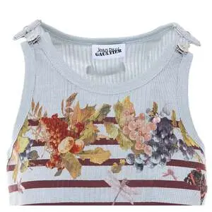 JEAN PAUL GAULTIER Mariniere Grape Printed Tank Top