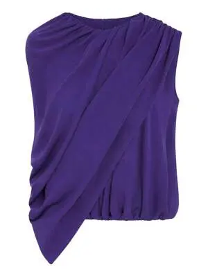 Balenciaga Cady Cape Top - Purple