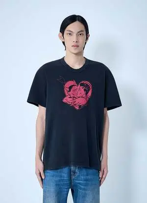 Our Legacy Love Story Print T-shirt - Black