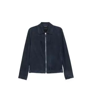 Zegna Jackets Leather Jackets - Blue