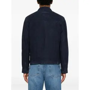 Zegna Suede Leather Jacket - Blue