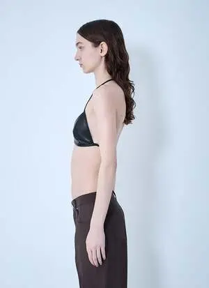 Rick Owens Leather Triangle Bikini Top