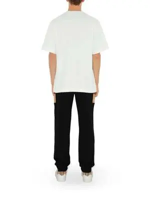 Burberry Cotton Jogging Trousers With Check Inserts