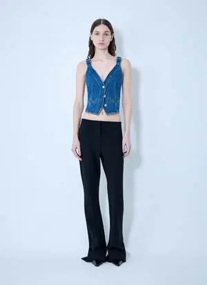Sportmax Buttoned Denim Vest