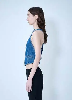 Sportmax Buttoned Denim Vest