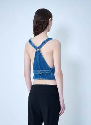Sportmax Buttoned Denim Vest