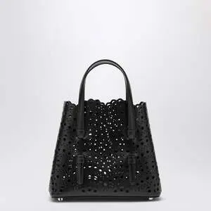 Alaïa Mina 20 Vienne Calfskin Tote Bag - Black