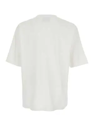 Dsquared2 White T-shirt With Logo Print On The Front In Cotton For