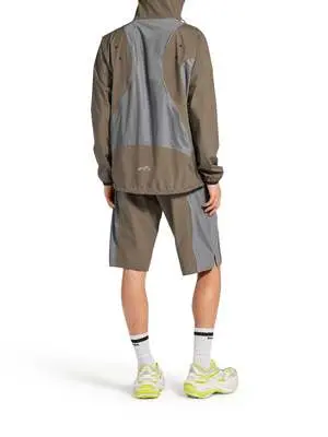 Balenciaga Men`s Techwear Zip-up Jacket In Grey