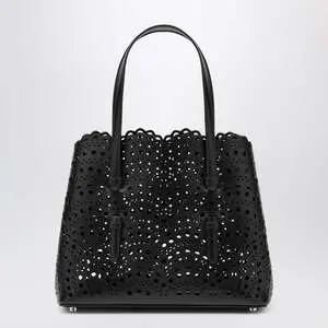 Alaïa Mina 25 Calfskin Leather Tote Bag - Black