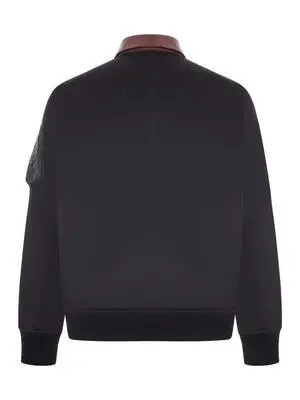 Sacai Utility Bomber Jacket With Leather Details