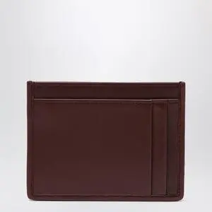 Miu Miu Bordeaux Matelasse Nappa Card Holder - Red