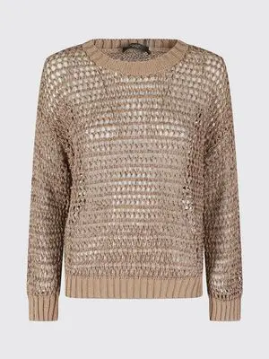 Max Mara Linen And Cotton Crewneck Pullover By - Brown