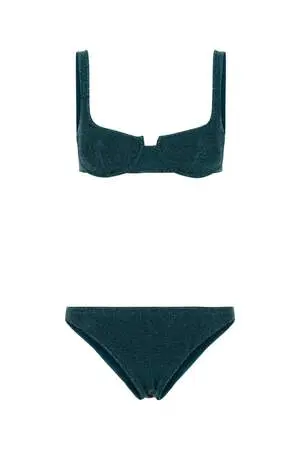 Oseree Nylon Blend Bikini - Green