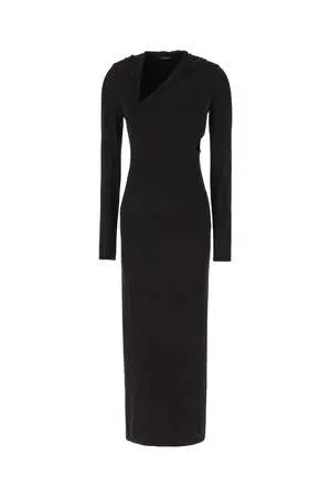 Versace Long Sleeve Midi Dress - Multicolor