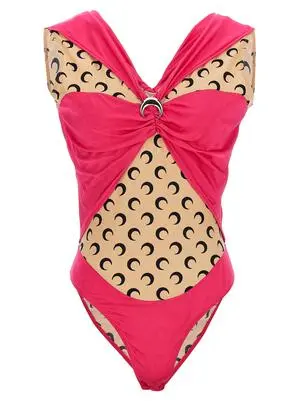 MARINE SERRE Logo Bodysuit - Pink