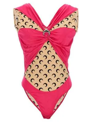 MARINE SERRE Logo Bodysuit - Pink