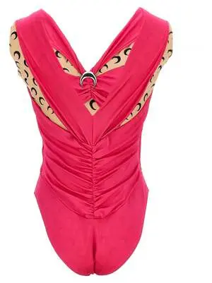 MARINE SERRE Logo Bodysuit - Pink
